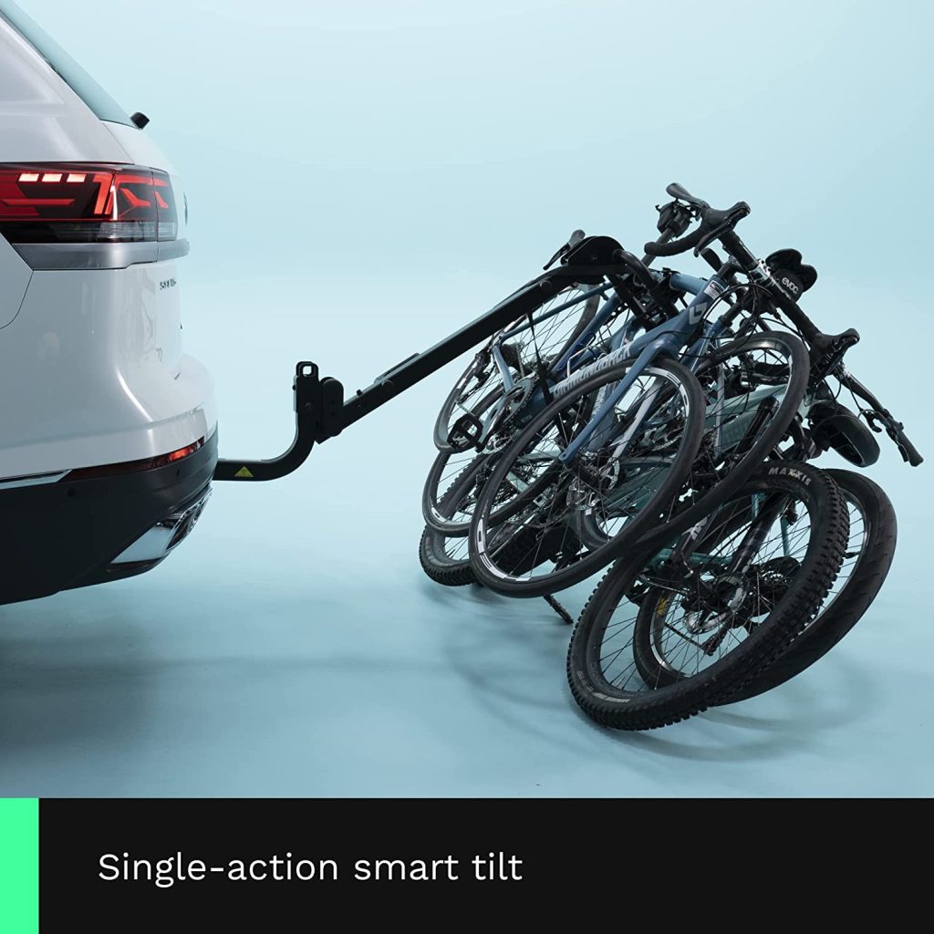 Ride KAC S4 Hitch Mounted 4-Bike Suspension Rack, Quick Release Handle ...